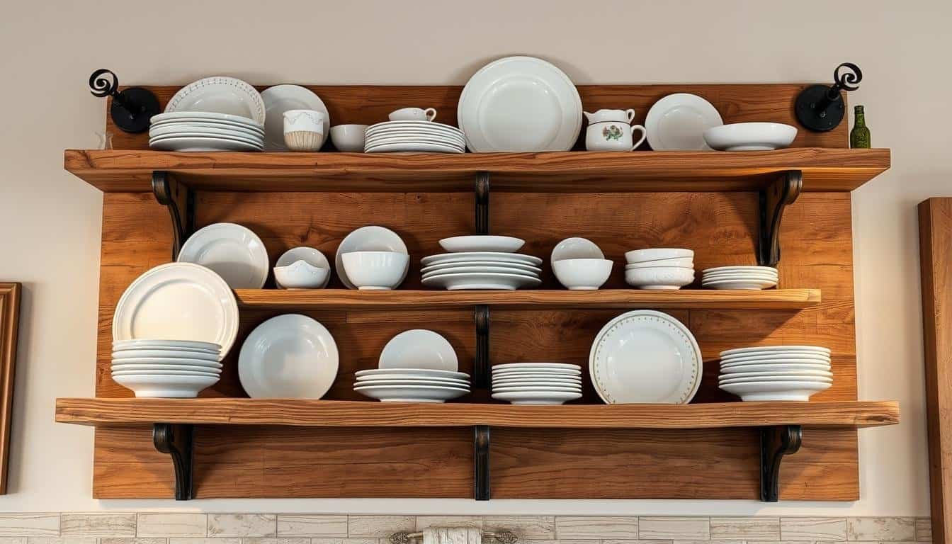 DIY Wooden Plate Rack Projects for Rustic Kitchens